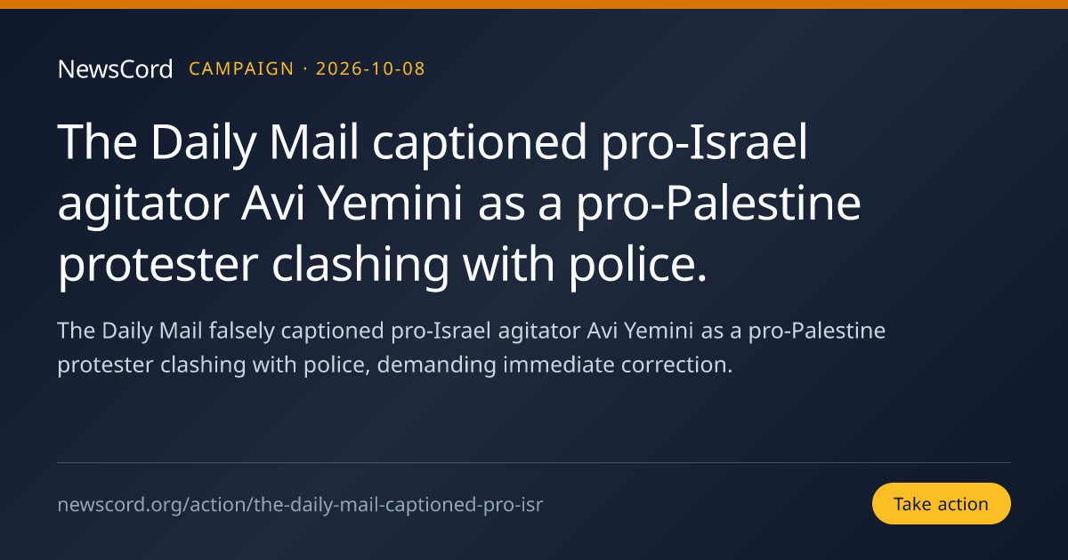 The Daily Mail Captioned Pro Israel Agitator Avi Yemini As A Pro